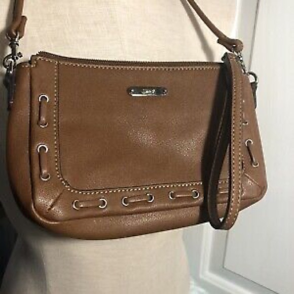 Chaps | Bags | Brand New Vintage Chaps Small Brown Crossbody Wristlet ...